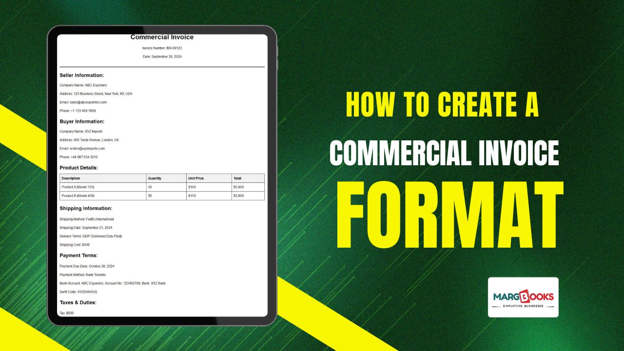 How To Create A Commercial Invoice Format