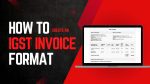 How To Create An IGST Invoice Format